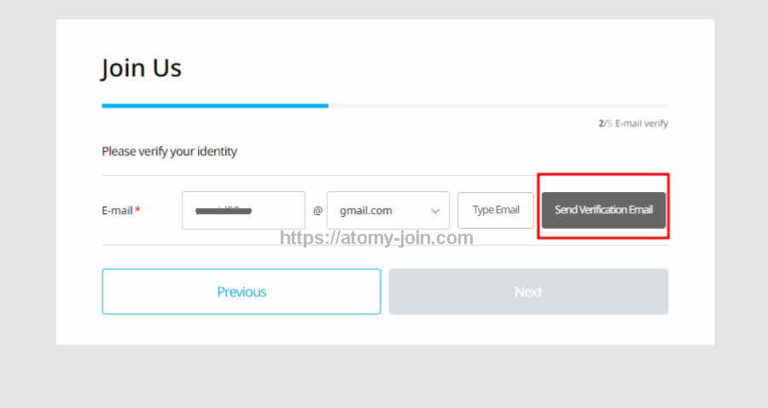 Atomy E U - Simple membership registration process.